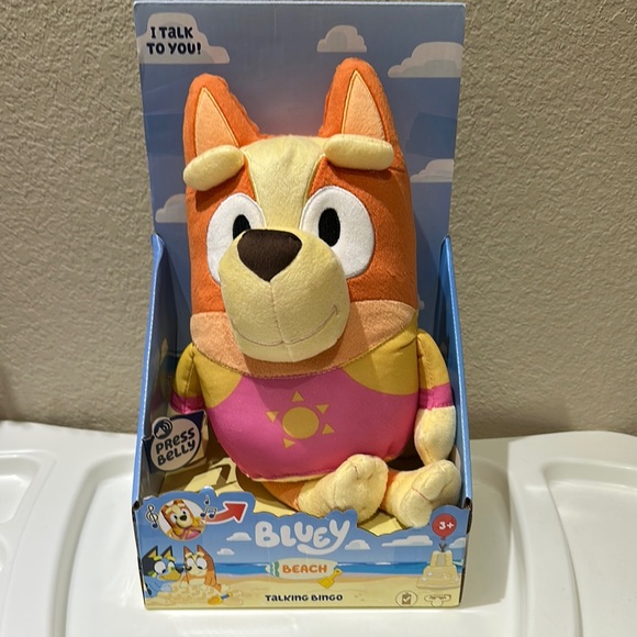 Bluey | Toys | New Talking Bingo Plush Toy Orange And Pink | Poshmark